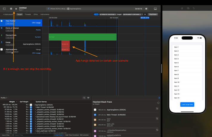 Detecting and Fixing UI Hangs in iOS Applications – Arifin Firdaus Blog